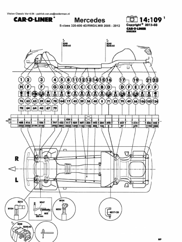Mercedes W221 Chassis Dimensions | PDF