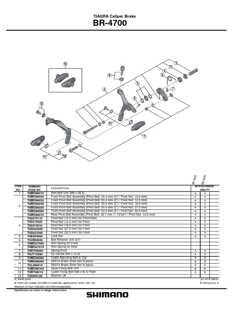 Shimano Bremsbelge Bersicht Pdf