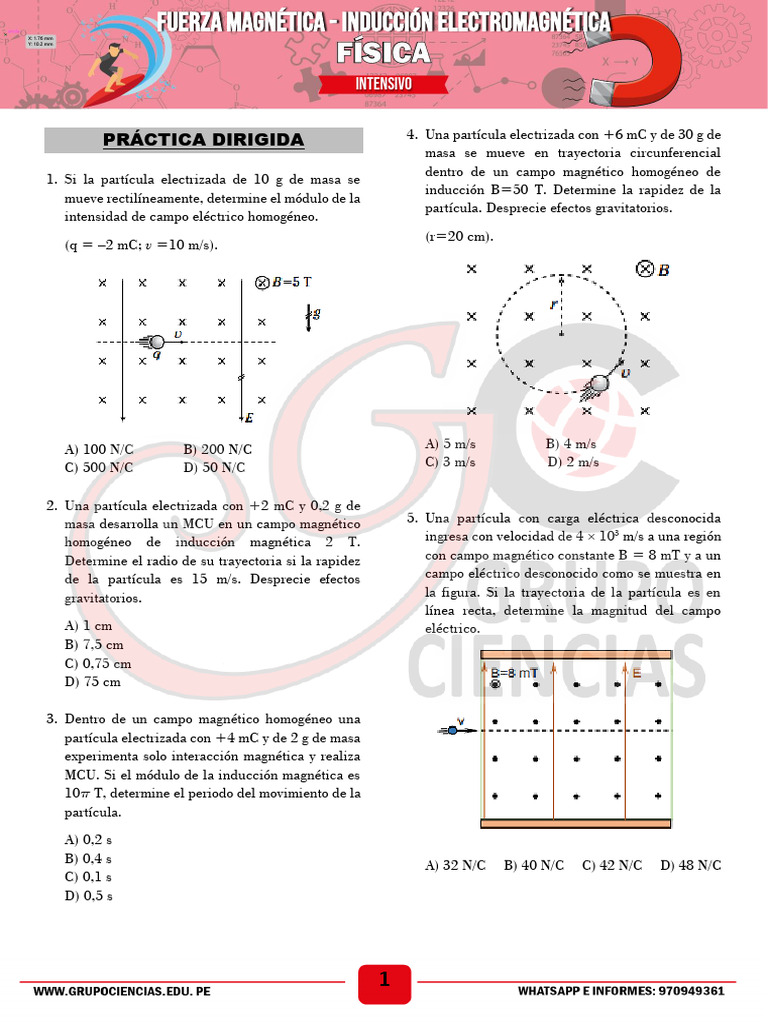 14.fuerza Magnética - Inducción Electromagnética (Extrra) | PDF | Inducción electromagnética ...