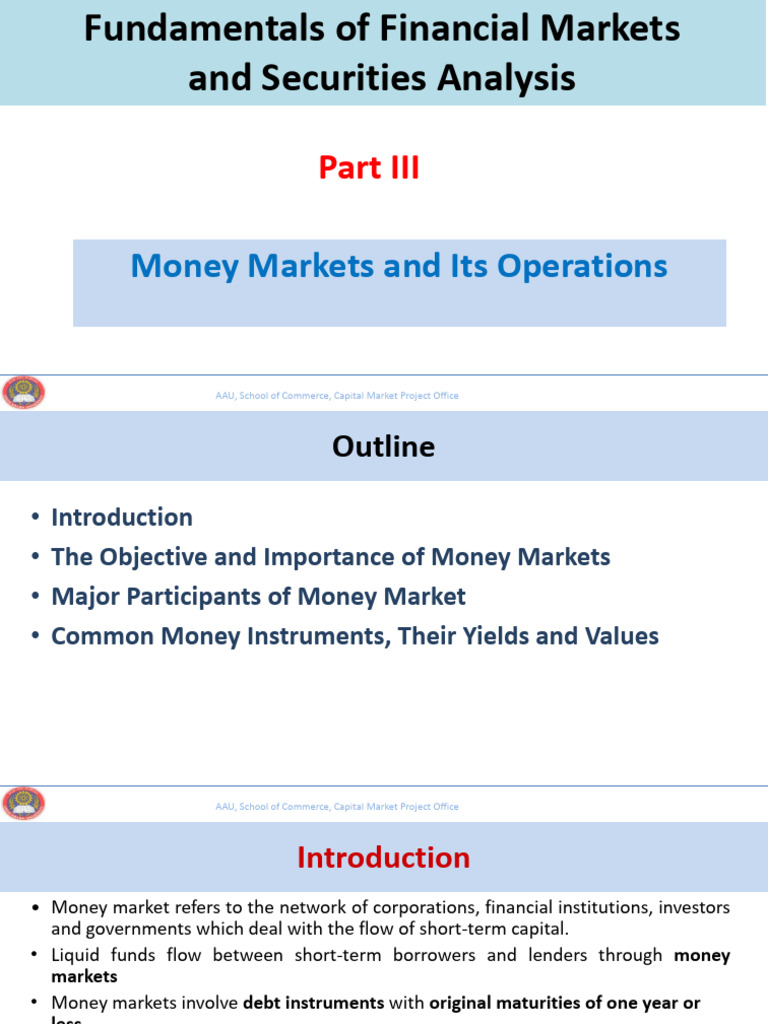 Overview of Money Market Operations | PDF | Financial Markets ...