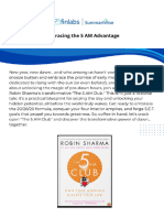 The 5 AM Club: Elevate Your Life PDF | PDF