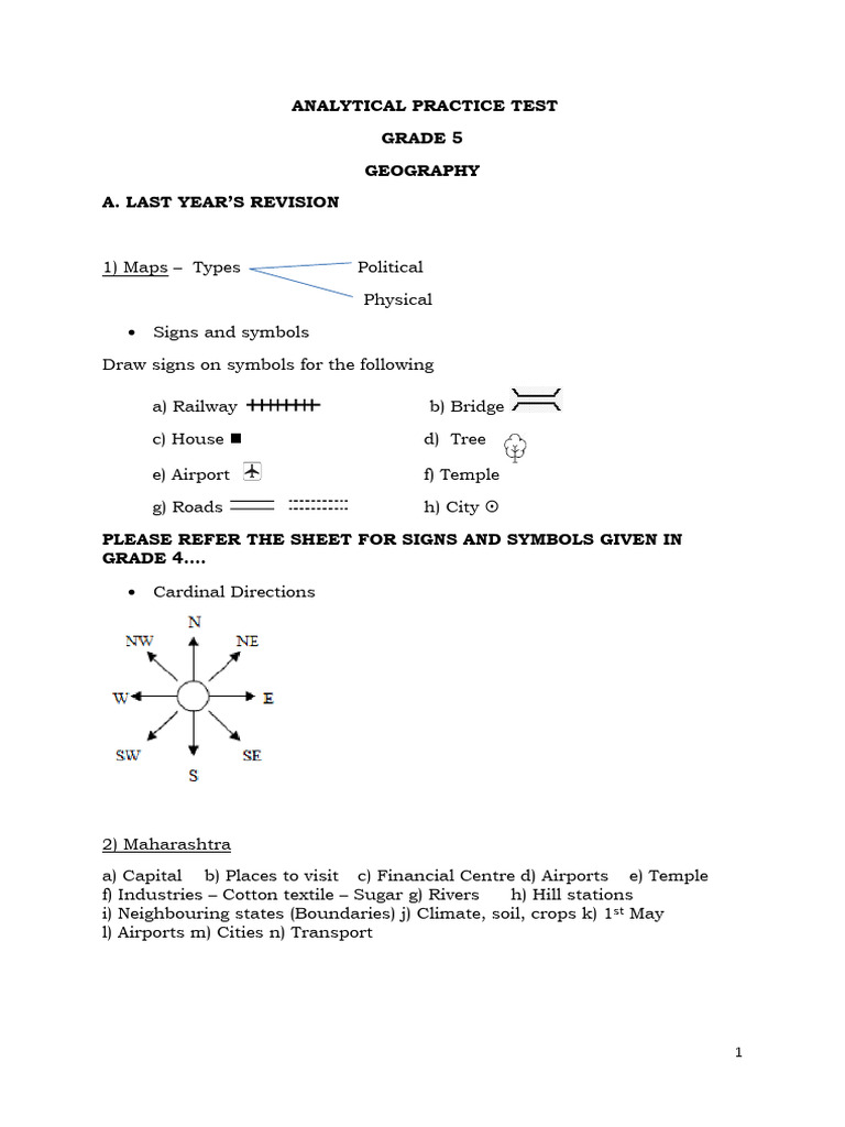 Grade 5 Geography Practice Test | PDF | Earth | Neptune