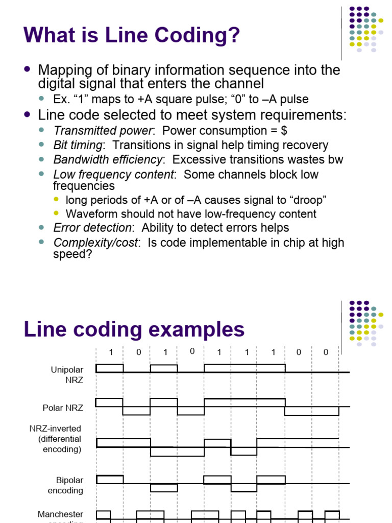 What Is Line Coding? | PDF | Telecommunications | Electrical Engineering