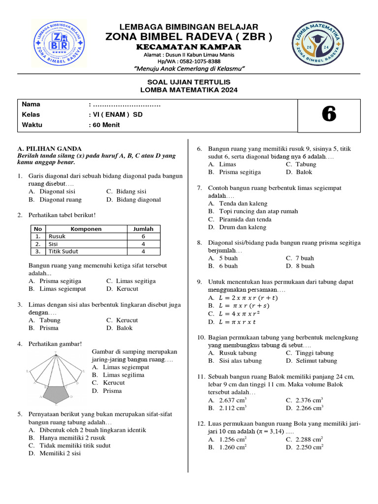 SOAL Ujian Tertulis | PDF