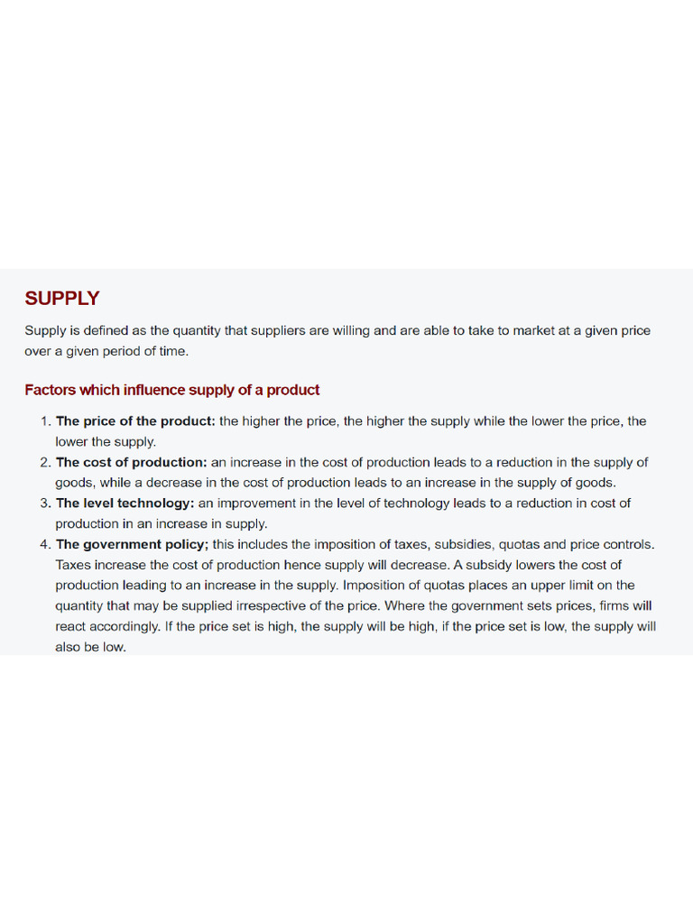 Supply Notes | PDF