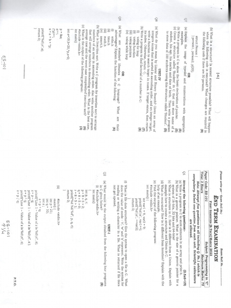 First Sem-March 2023 | PDF