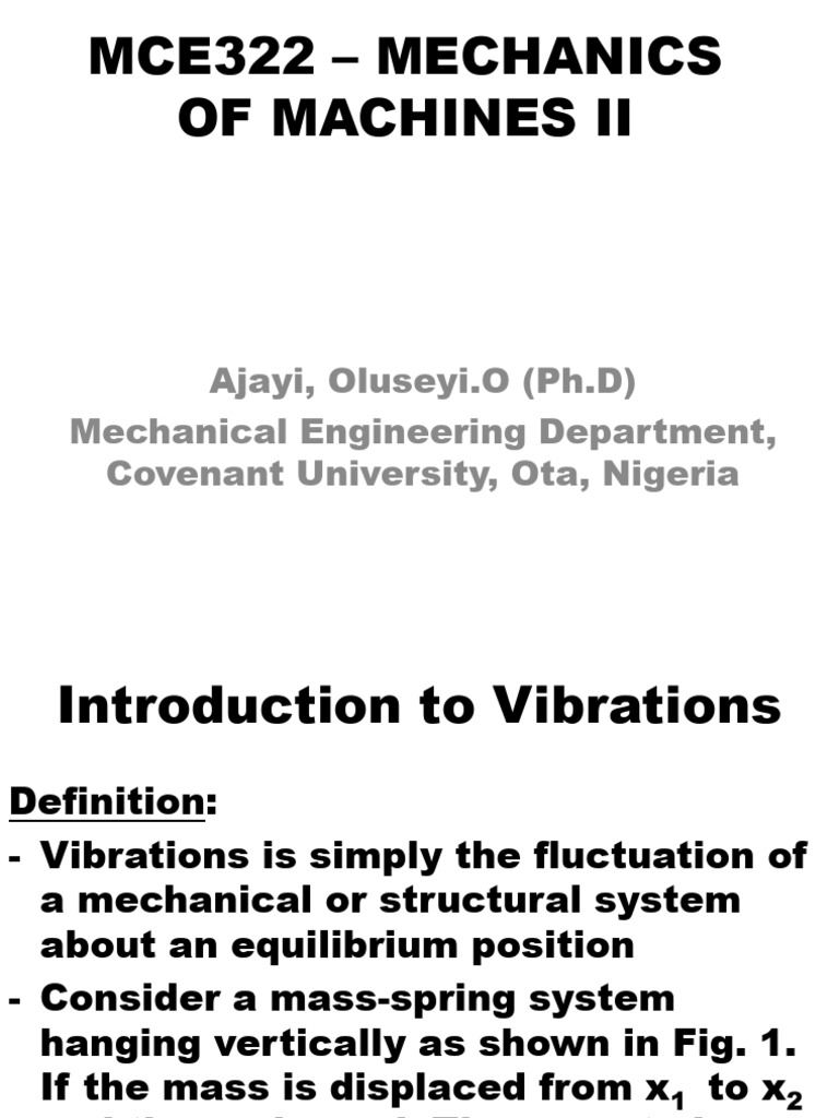 MCE322 - MECHANICS OF MACHINES II Lecture 1-4 | PDF | Classical ... MCE322 - MECHANICS OF MACHINES II Lecture 1-4 | PDF | Classical ...