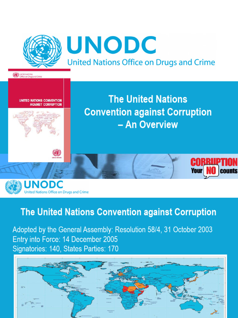 Overview of the UN Anti-Corruption Convention | PDF | Justice | Crime ...