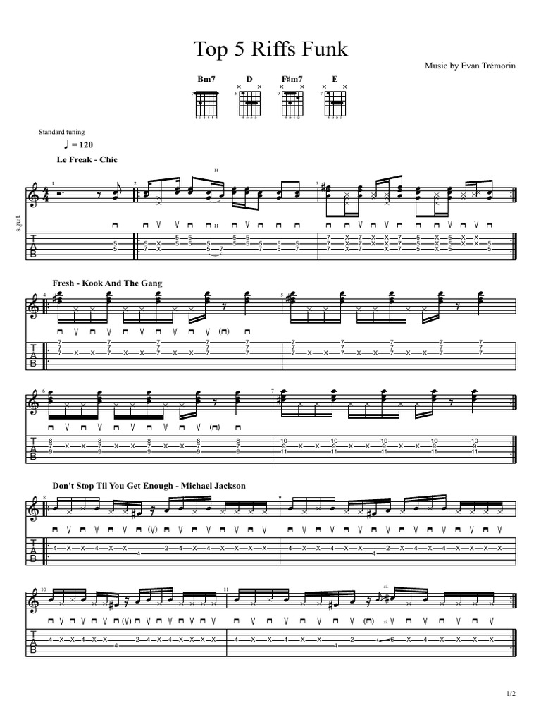 Top 5 Riff Funk | PDF | Number One Singles | Contemporary Music