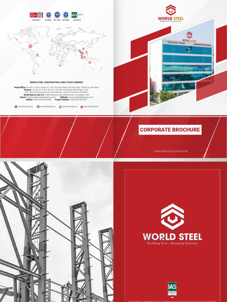 WorldSteel Group - PEB & Steel Structure Brochure (EN) | PDF | Regulatory Compliance | Vietnam