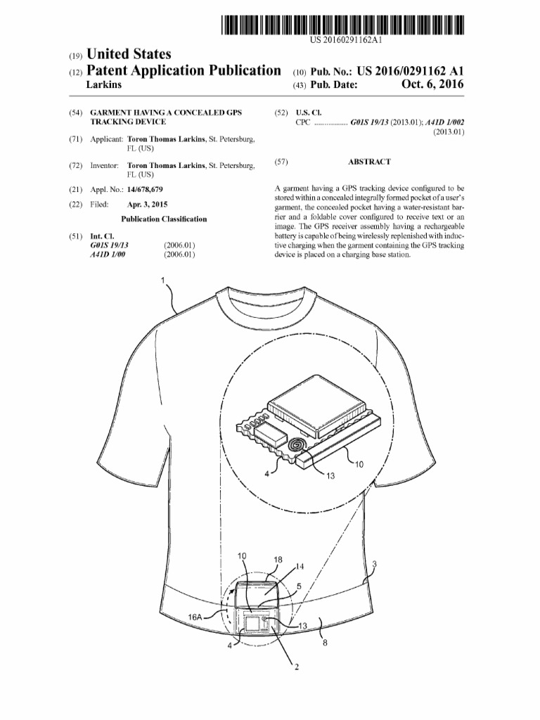Garment Having A Concealed Gps | PDF | Global Positioning System | Clothing