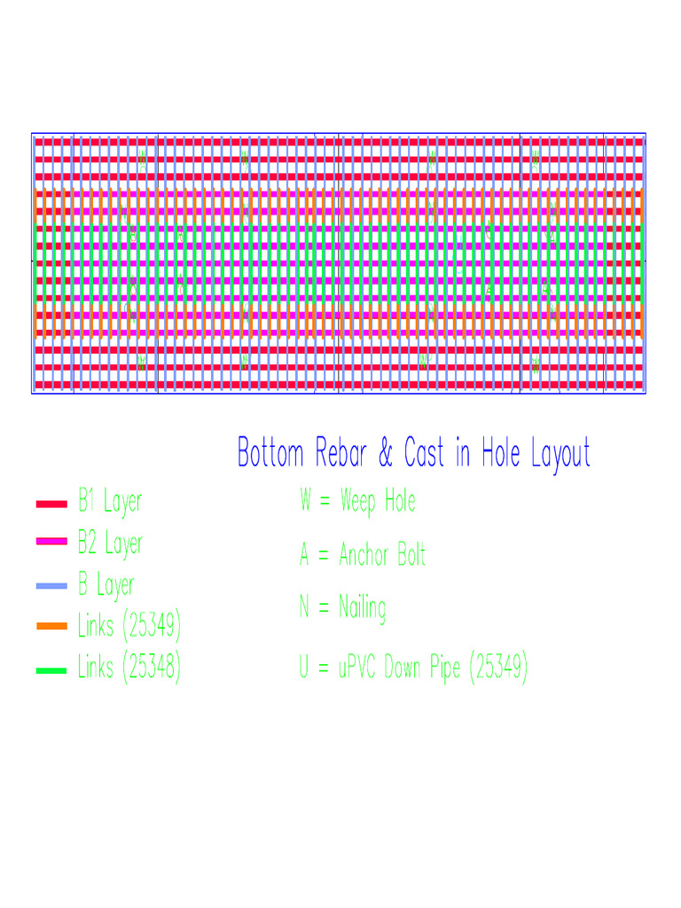 Cast in Hole and Rebar Layout | PDF