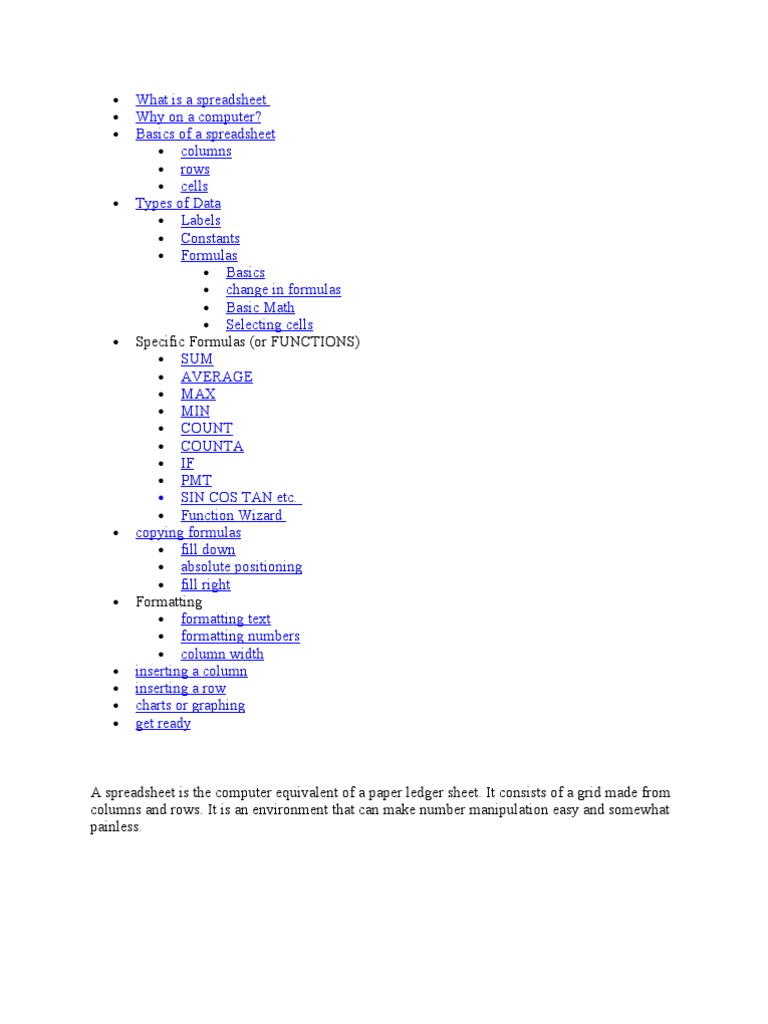 What Is A Spreadsheet (2003) | PDF | Spreadsheet | Microsoft Excel