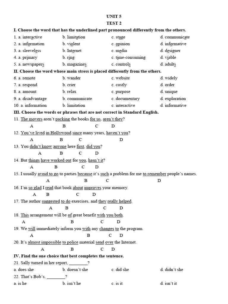 UNIT 5 + UNIT 6 ĐỀ 2 | PDF | Computer Programming | Microsoft