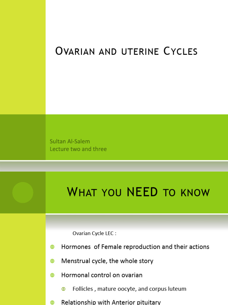 NEW Physiology PAP 2 Ovarian and Uterine Cycles | PDF | Menstrual Cycle ...