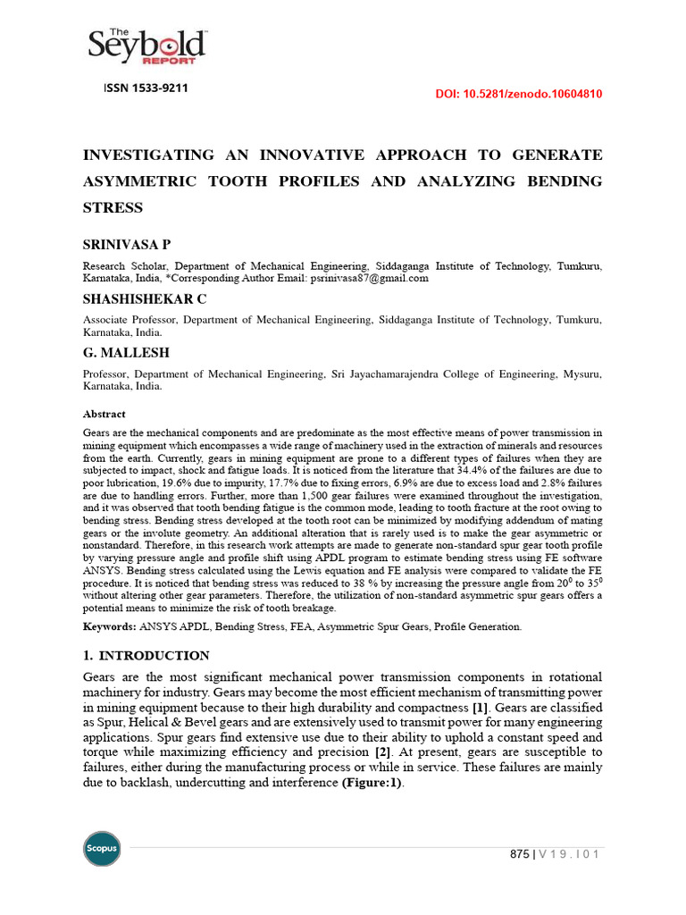 Investigating An Innovative Approach To Generate Asymmetric Tooth ...