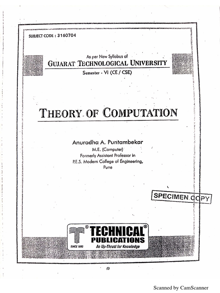 Theory of Computation Resources PDF | PDF