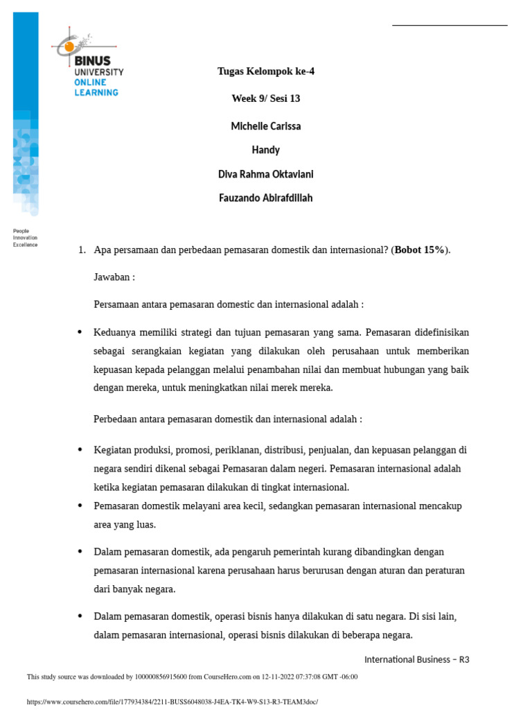 2211 Buss6048038 J4ea TK4 W9 S13 R3 Team3 | PDF