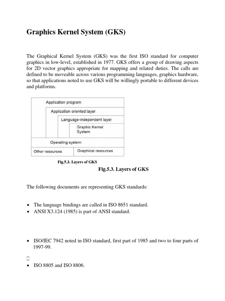 Graphics Kernel System | PDF | Graphics | Kernel (Operating System)