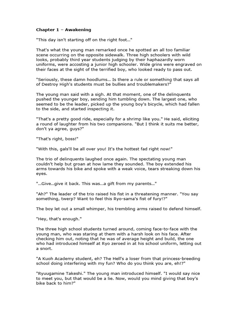 Chapter 1 - Awakening | PDF