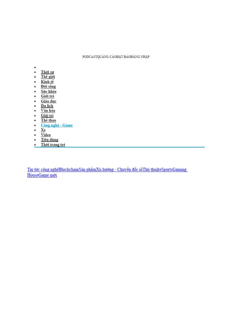 Công ngh ệ - Game | PDF
