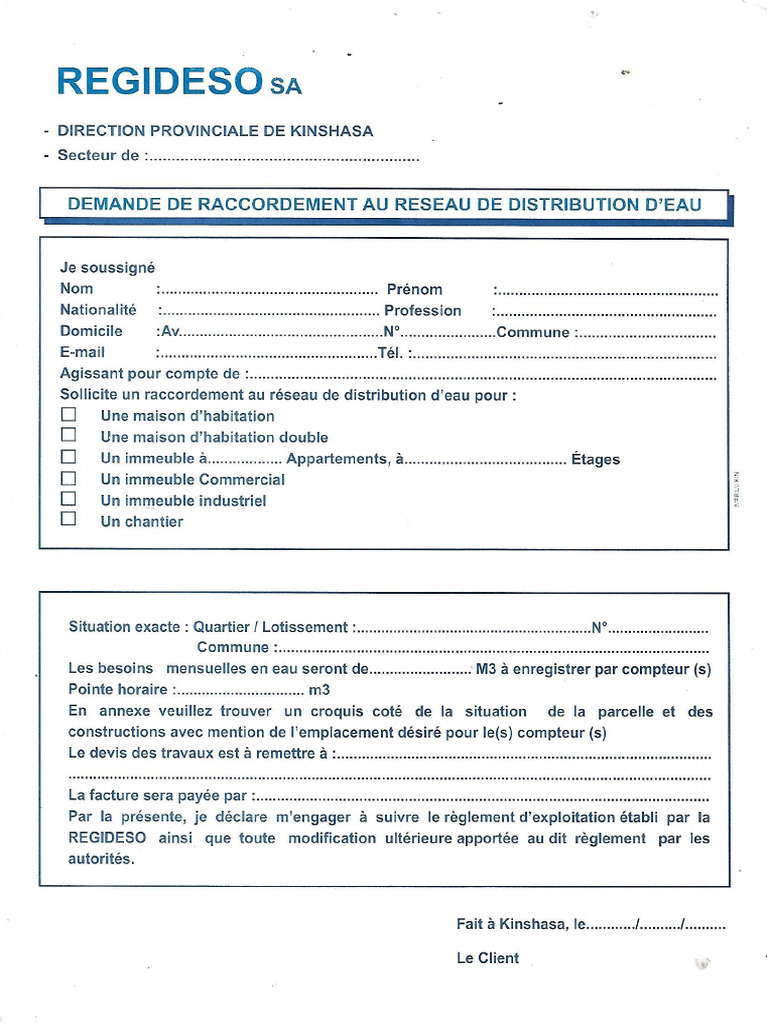 Scan Regideso | PDF