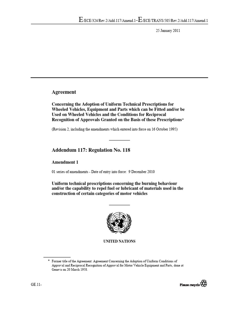 Agreement: /ECE/324/Rev.2/Add.117/Amend.1 /ECE/TRANS/505/Rev.2/Add.117/Amend.1 25 January 2011 ...