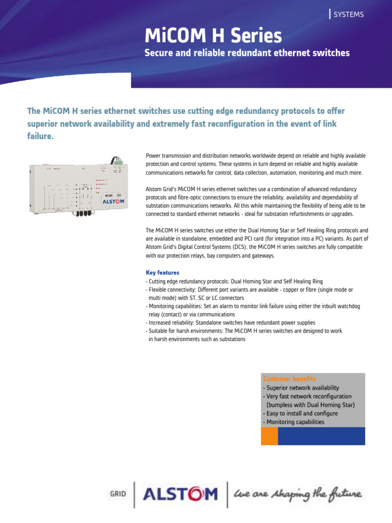 MiCOM H Series Brochure GB | PDF | Network Switch | Computer Network