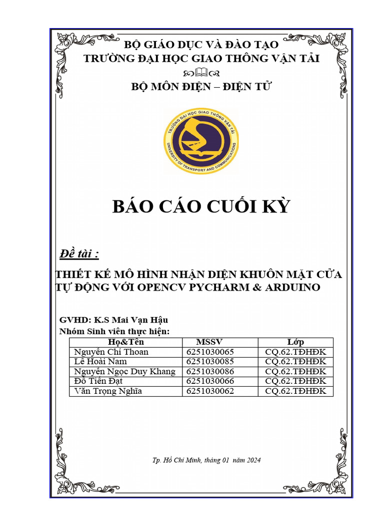 Báo Cáo BTL XLA CT | PDF