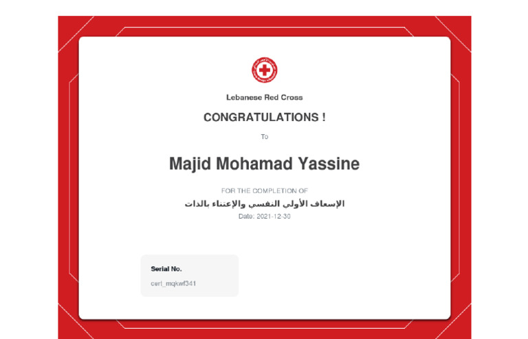 Certificate of Completion for Pfa Self Care Training | PDF