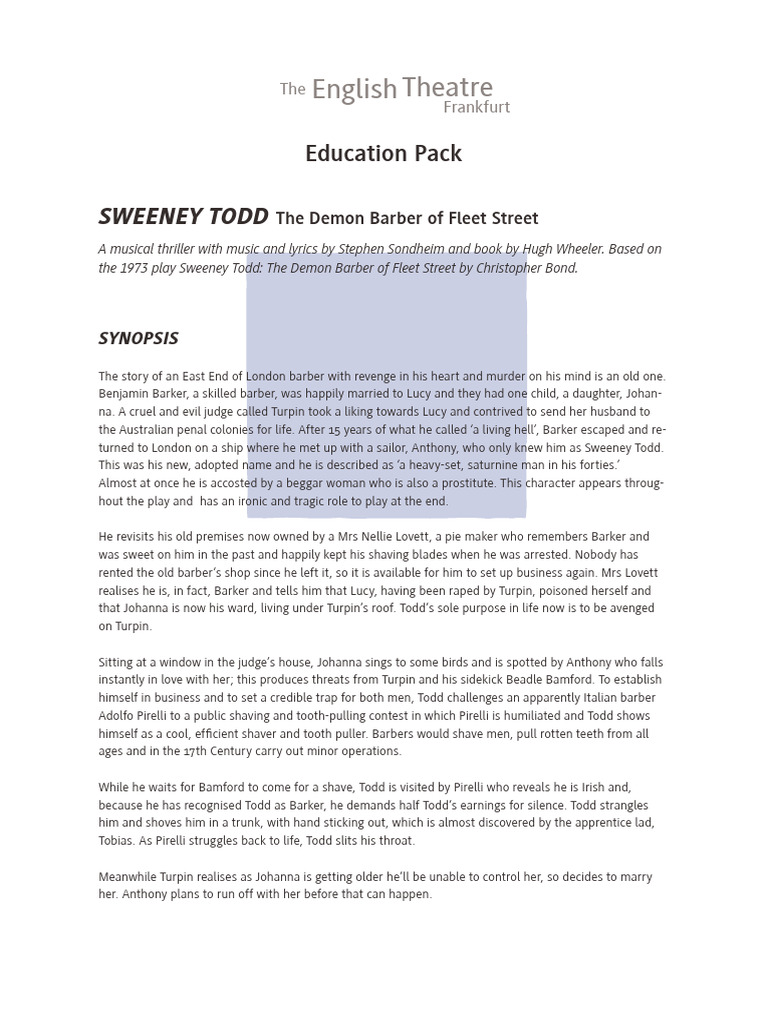 SWEENEY Study Guide | PDF