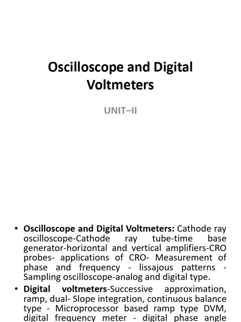Unit 2 Oscilloscope | PDF | Amplifier | Vacuum Tube
