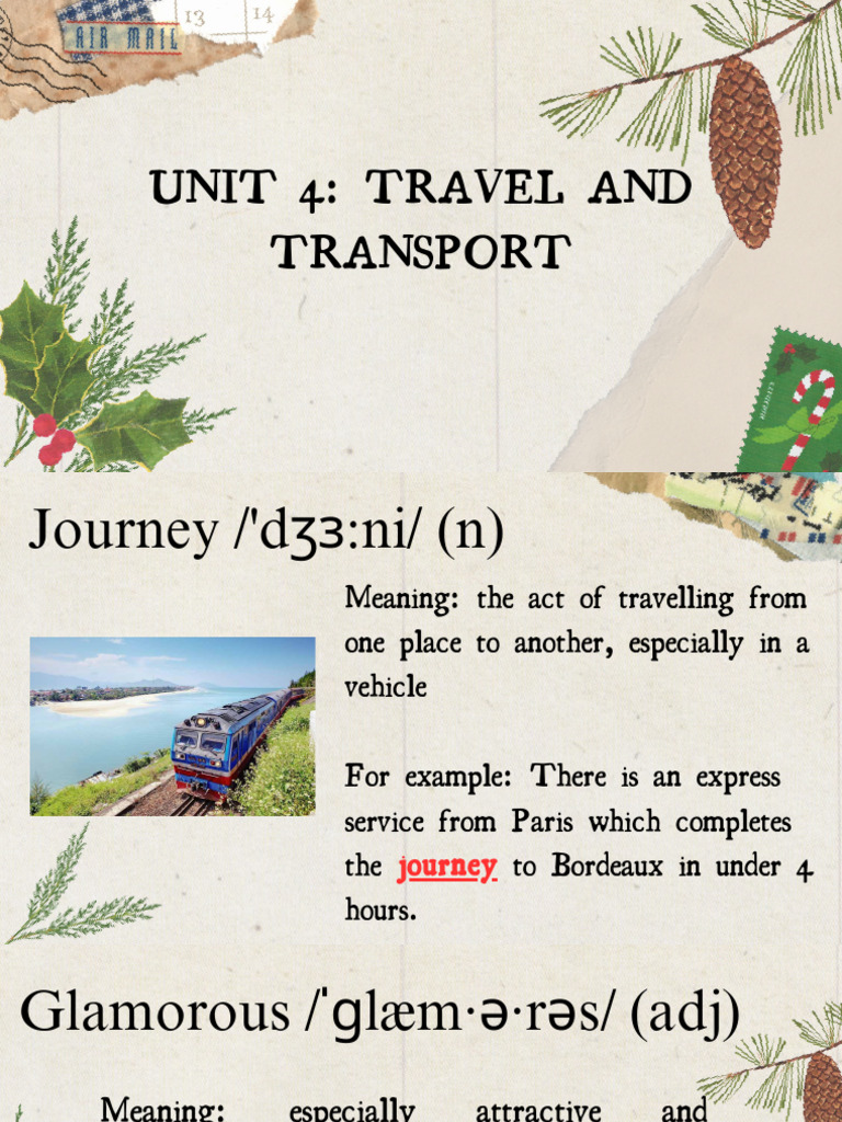 Unit 4 Travel and Transport | PDF