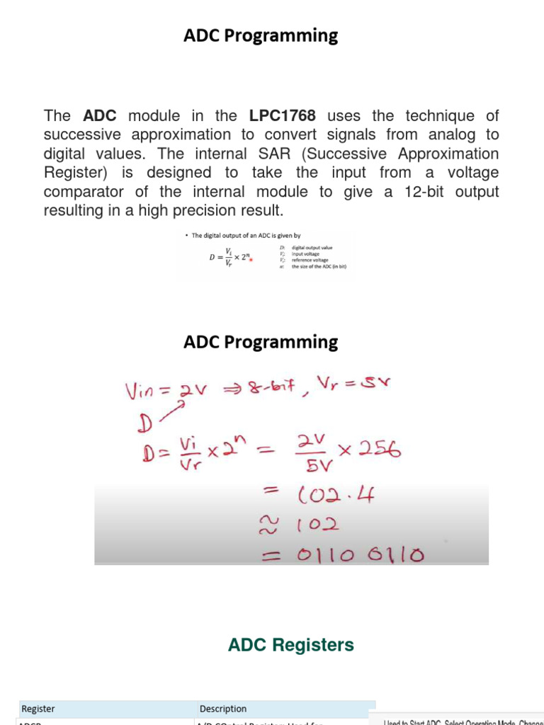 ADC PPT | PDF | Analog To Digital Converter | Microcontroller