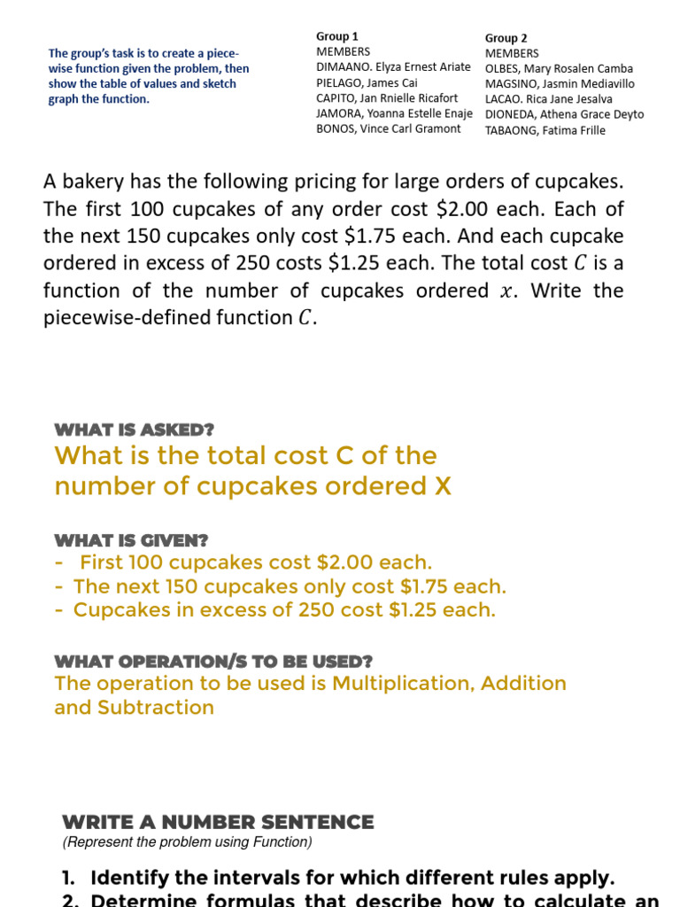 2324 Gen Math Piecewise Function Word Problems | PDF | Function ...