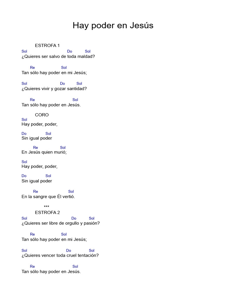Hay Poder Acordes | PDF