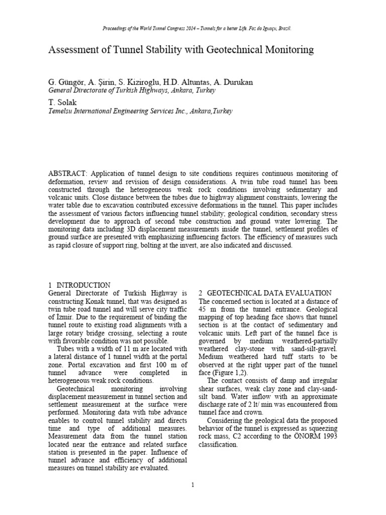 pap687 | PDF | Tunnel | Acceleration