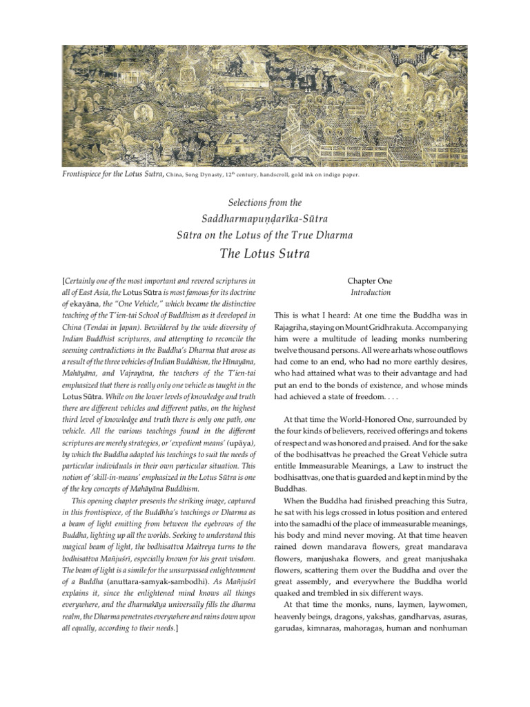 14.-The-Lotus-Sutra | PDF | Lotus Sutra | Bodhisattva