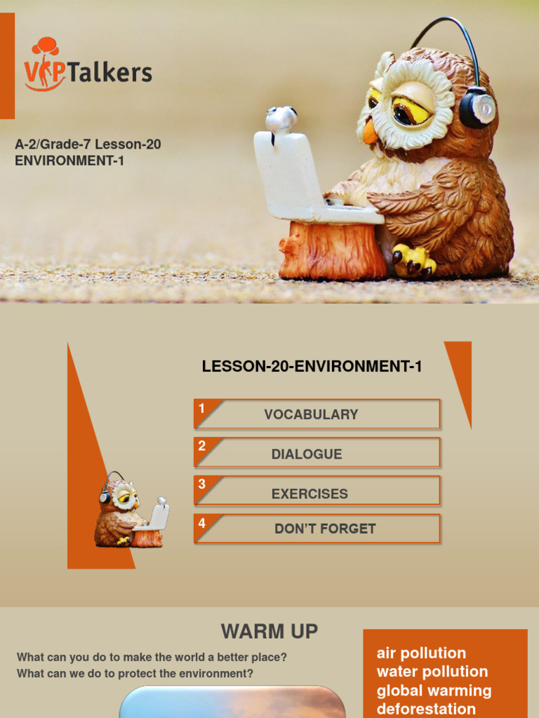 Grade 7 Environment Lesson 20 Guide | PDF | Climate Change | Pollution