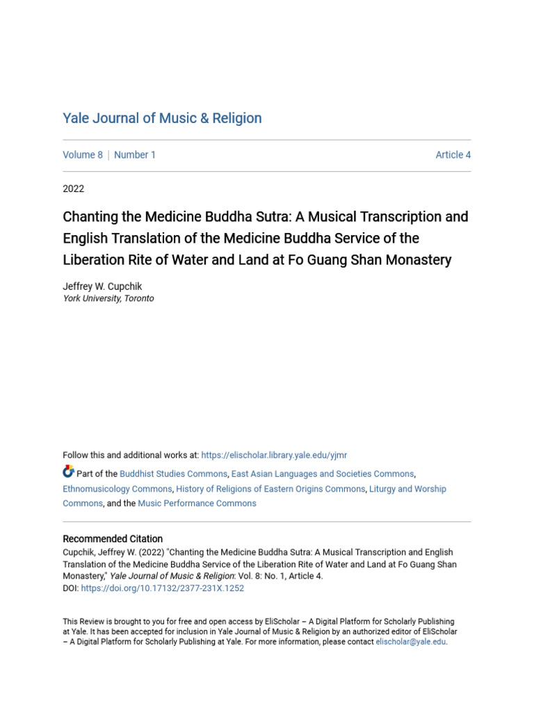 Chanting The Medicine Buddha Sutra | PDF