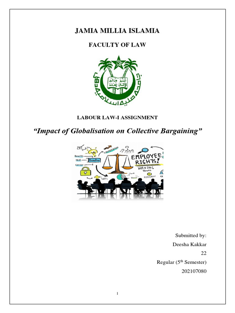 Labour Law-I Assignment | PDF | Labour Law | Globalization