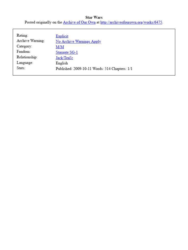 Star Wars | PDF | Stargate