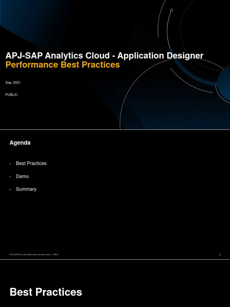 SAP Analytics Cloud Performance Tips | PDF | Software | Software Engineering