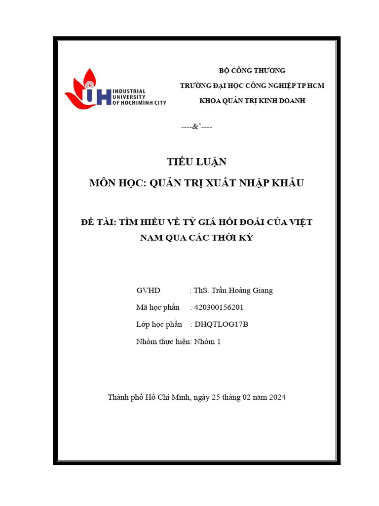 Tiểu luận QTXNK | PDF