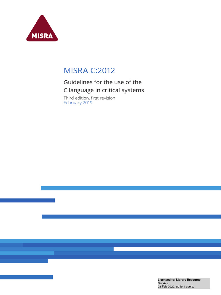Misra C 2012 | PDF | C (Programming Language) | Compiler