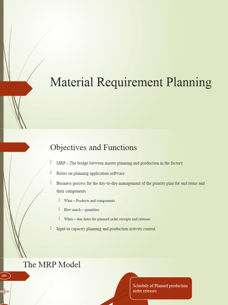 Material Requirement Planning | PDF | Supply Chain Management | Business