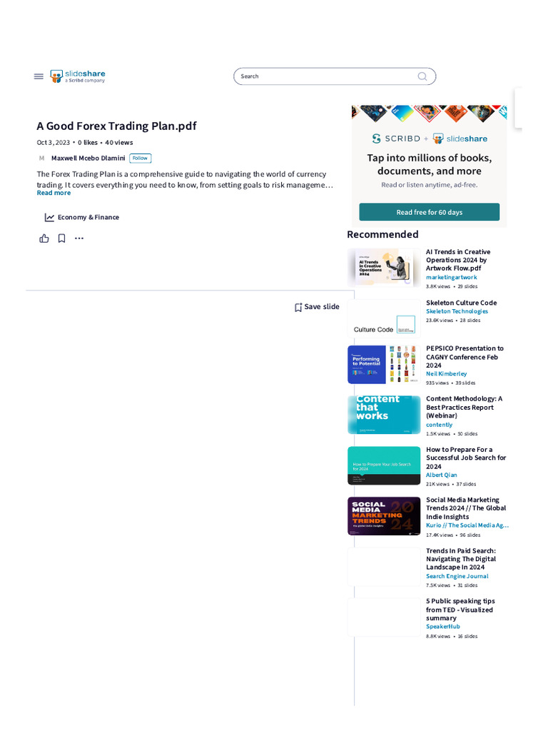 A Good Forex Trading Plan | PDF