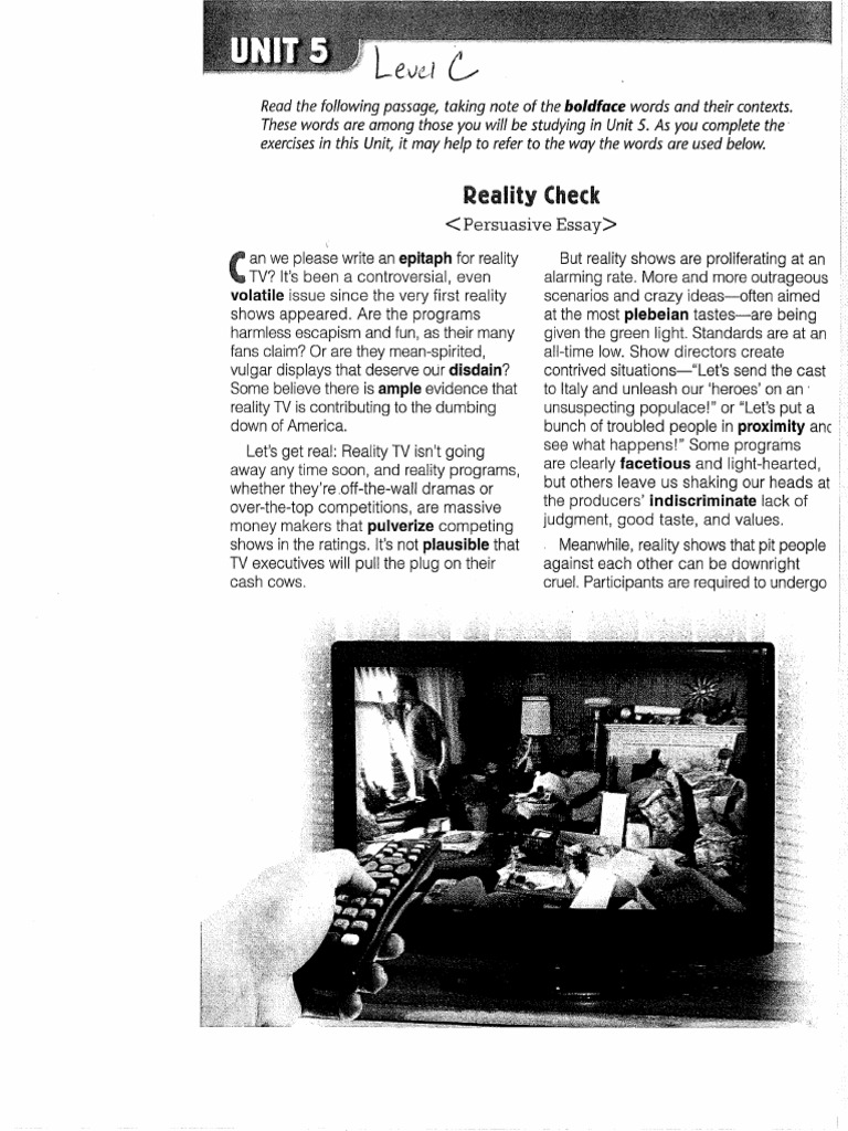 Level C Unit 5 Vocabulary | PDF