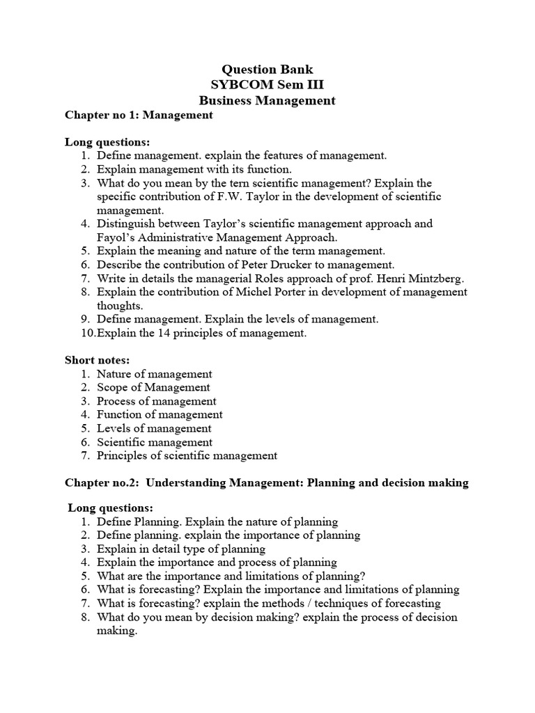 Question Bank Sybcom 3 | PDF