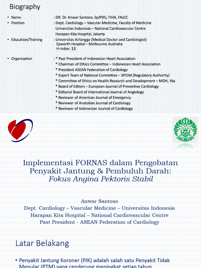 7. DR. Dr. Anwar Santoso, SpJp(K), FIHA, FAsCC Sosialisasi FORNAS-2023 | PDF